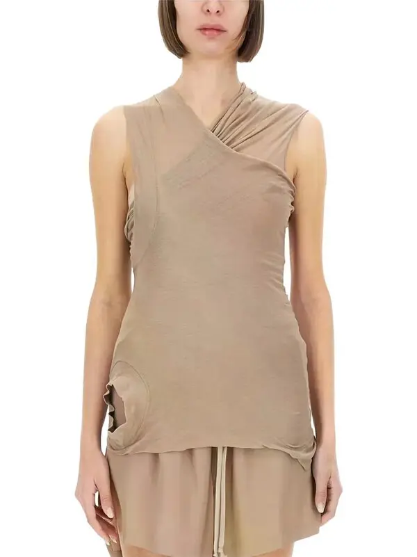 Rick Owens Draped Sleeveless Top - Neutrals