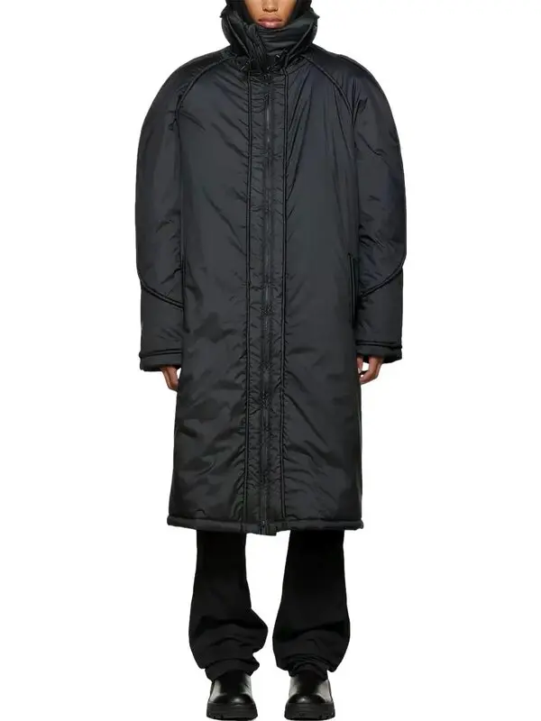 Alexander McQueen Quilted Zip Coat - Grey