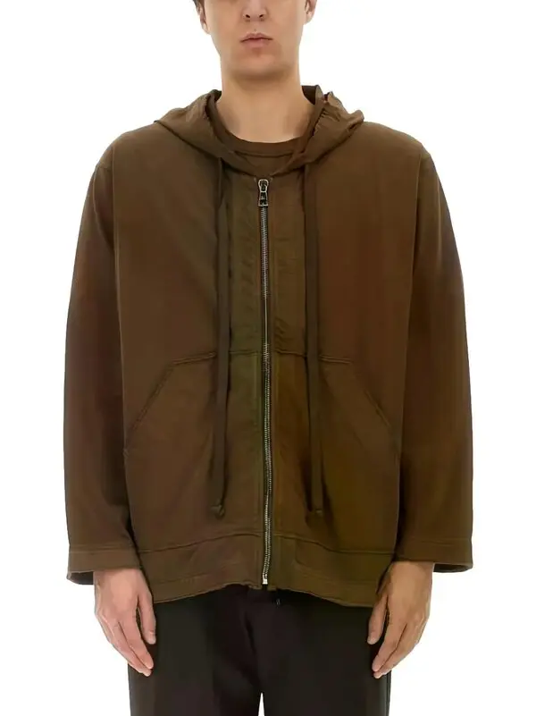 UMA WANG Zip-up Hoodie - Brown