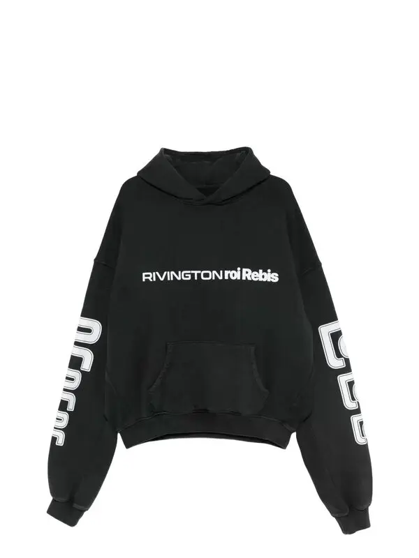 RIVINGTON ROI REBIS Logo Graphic Hoodie - Black
