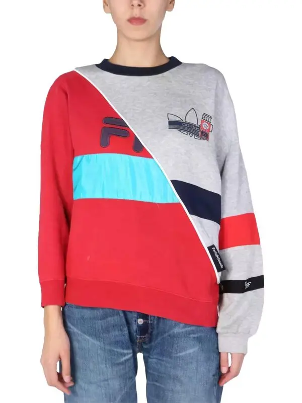 1/OFF Colourblock Logo Sweatshirt - Red
