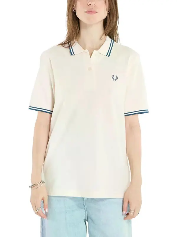 Fred Perry Striped Trim Polo Shirt - Neutrals