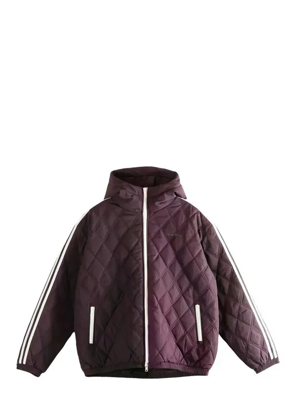 Adidas Quilted Hooded Jacket - Purple