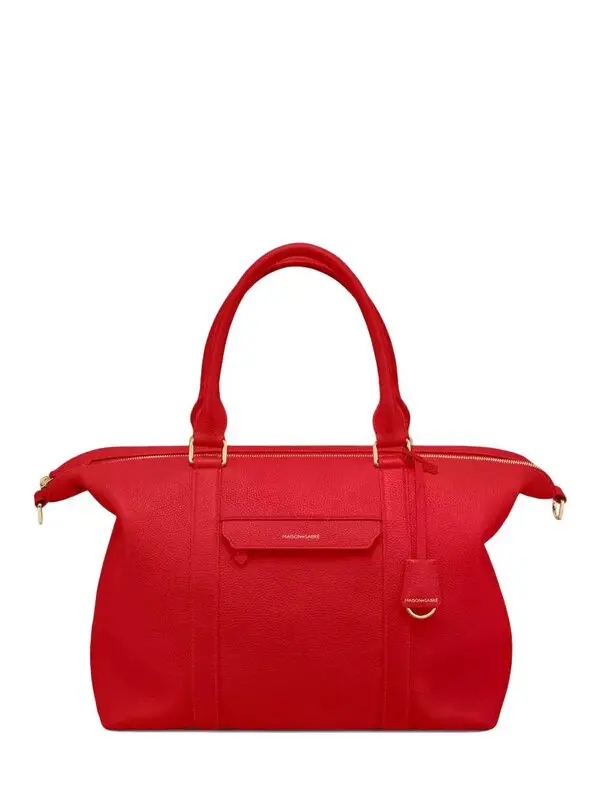 MAISON DE SABRE Large Leather Weekender - Red