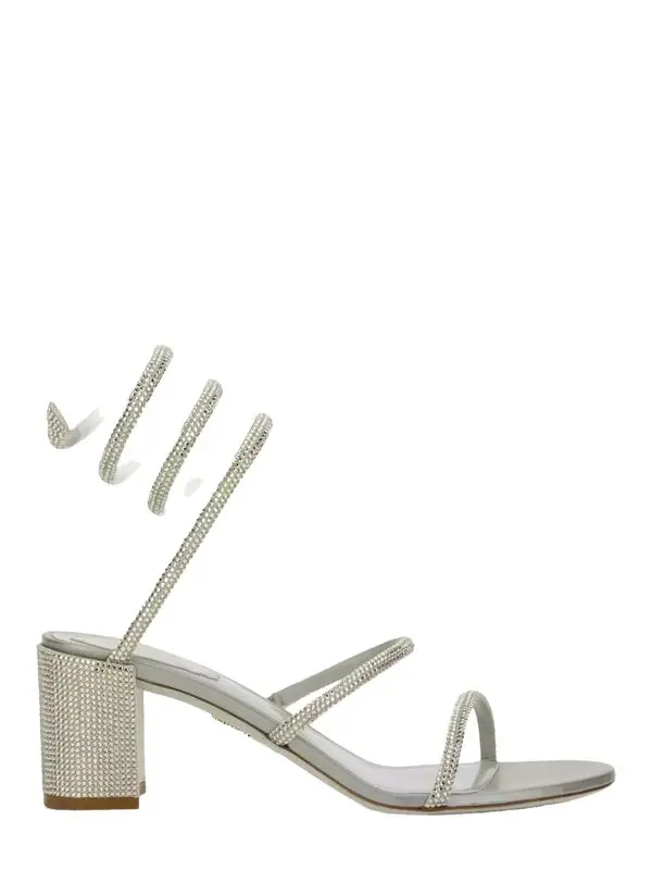 Rene Caovilla Spiral Embellished Sandals - Silver