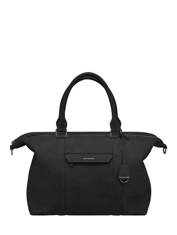 MAISON DE SABRE Leather Weekender Tote Bag - Black