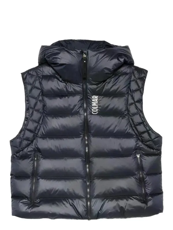 COLMAR Zip-fastening Hooded Gilet - Blue