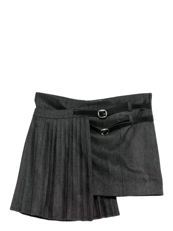 Coperni Pleated Belted Skirt - Grey