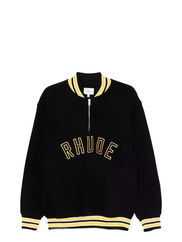Rhude Zip-up Sweatshirt - Black