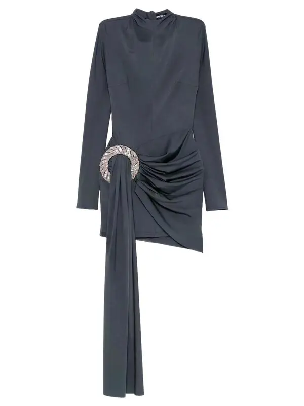 David Koma Embellished Draped Dress - Grey