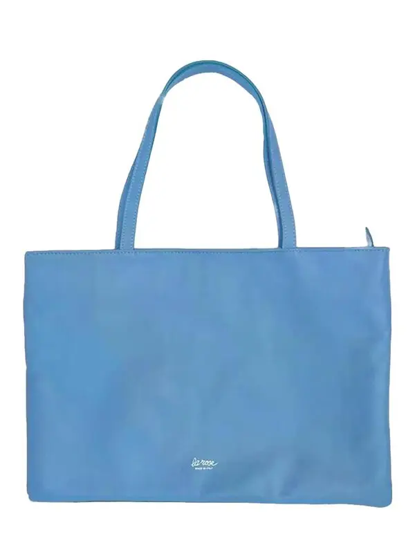 LA ROSE Top Handle Tote Bag - Blue