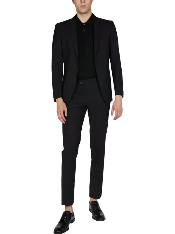TONELLO Single-breated Suit - Black