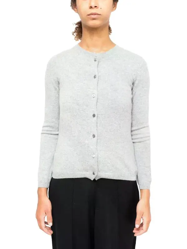 LA ROSE Buttoned Cashmere Cardigan - Grey