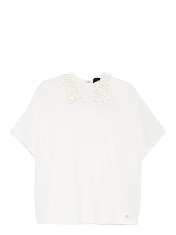 Liu Jo Ruffled Collar Blouse - White