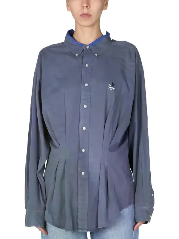 1/OFF Pleated Shirt - Blue