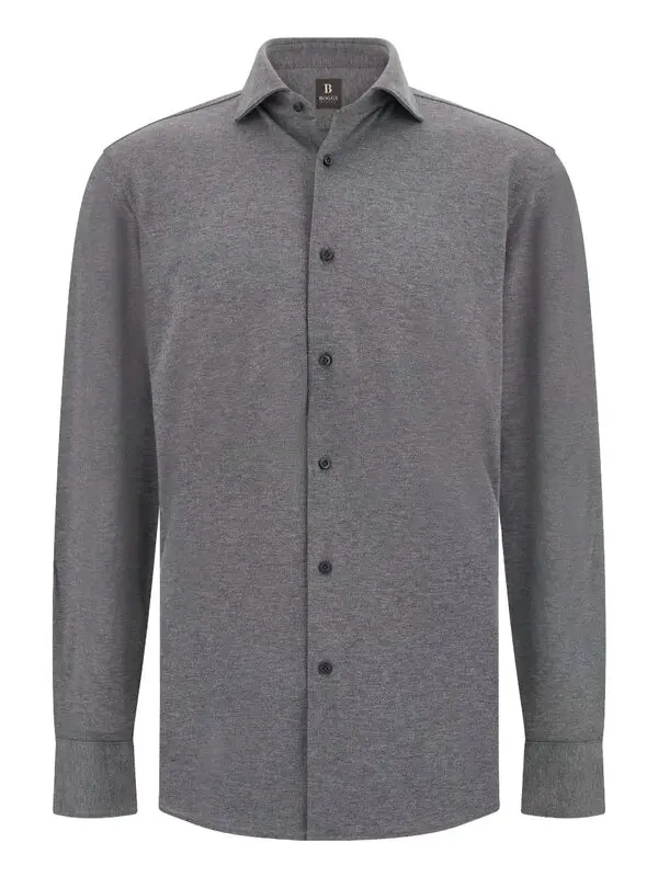 Boggi Milano Closed-collar Shirt - Grey