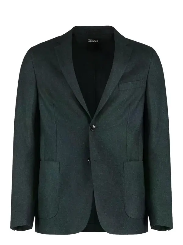 Zegna Notched-lapel Blazer - Green