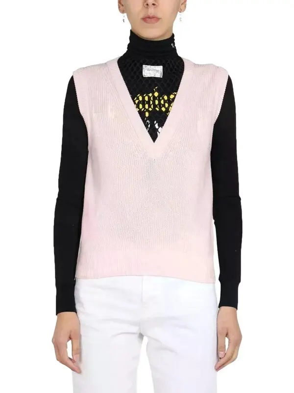 Raf Simons V-neck Vest - Pink