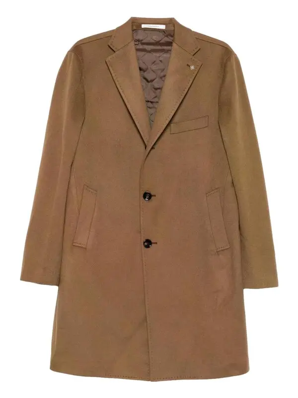 Tagliatore Button-fastening Single-breasted Coat - Brown