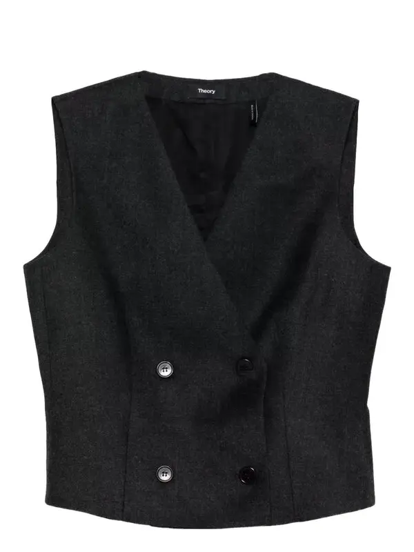 Theory Double-breasted Waistcoat - Grey