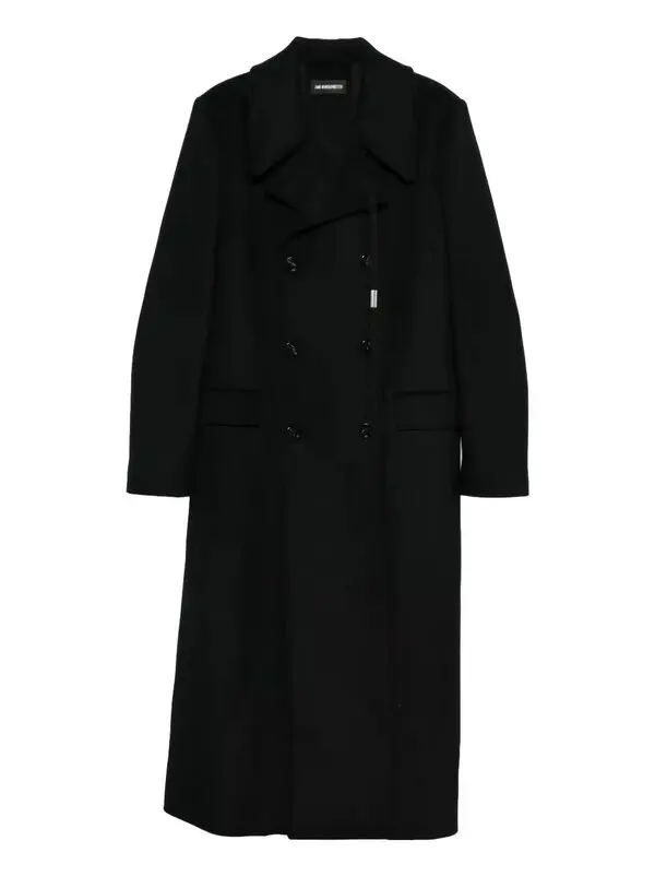 ANN DEMEULEMEESTER Double-breasted Coat - Black