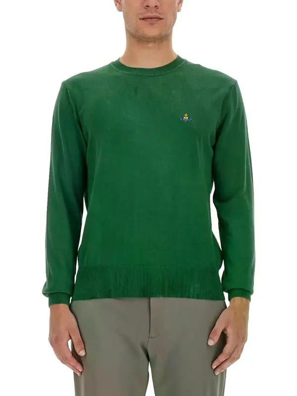VIVIENNE WESTWOOD Orb Crew-neck Sweater - Green