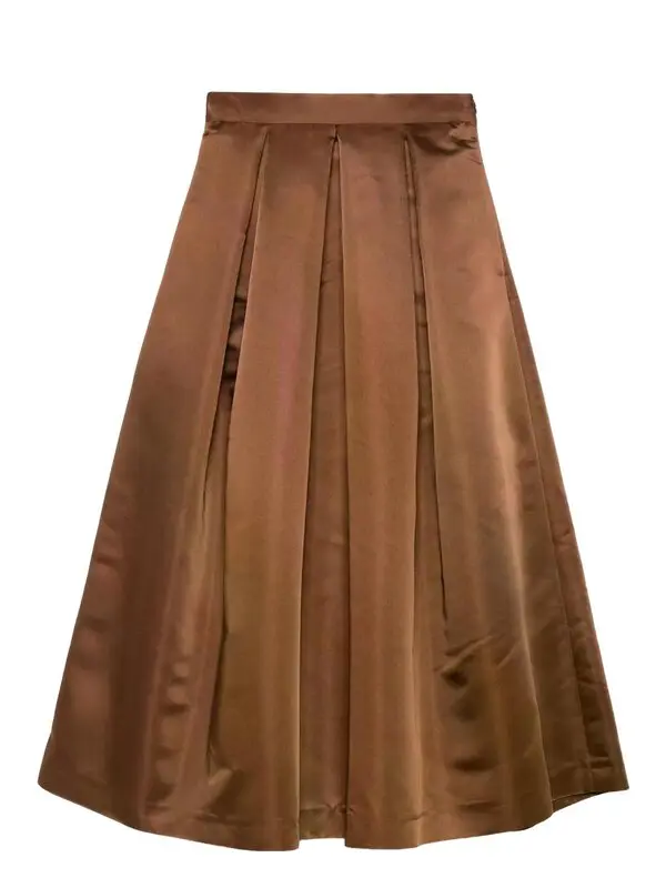LUNATICA MILANO Luna 88 Duchesse Midi Skirt - Brown