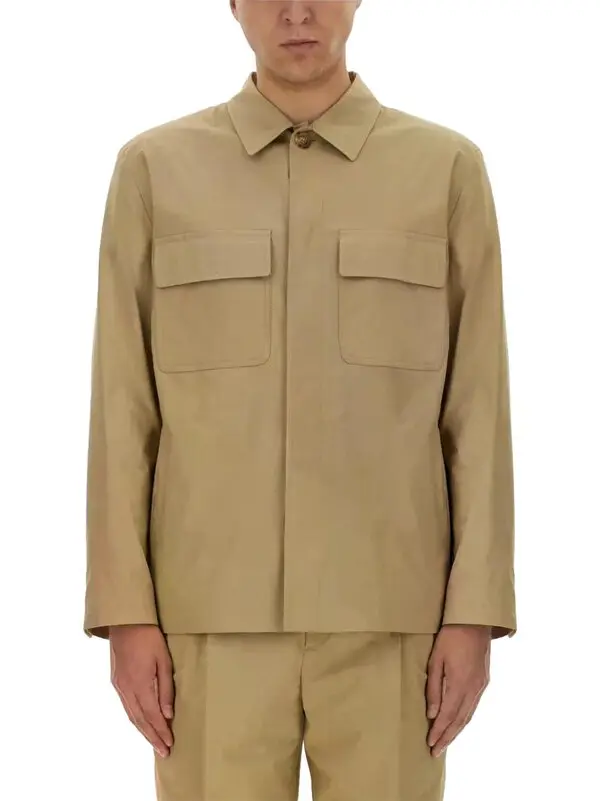 LARDINI Flap-pocket Shirt - Neutrals