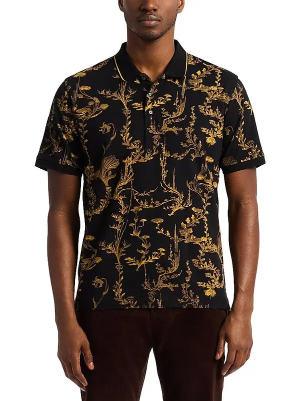 Robert Graham Vakos Short Sleeve Knit Polo - Black