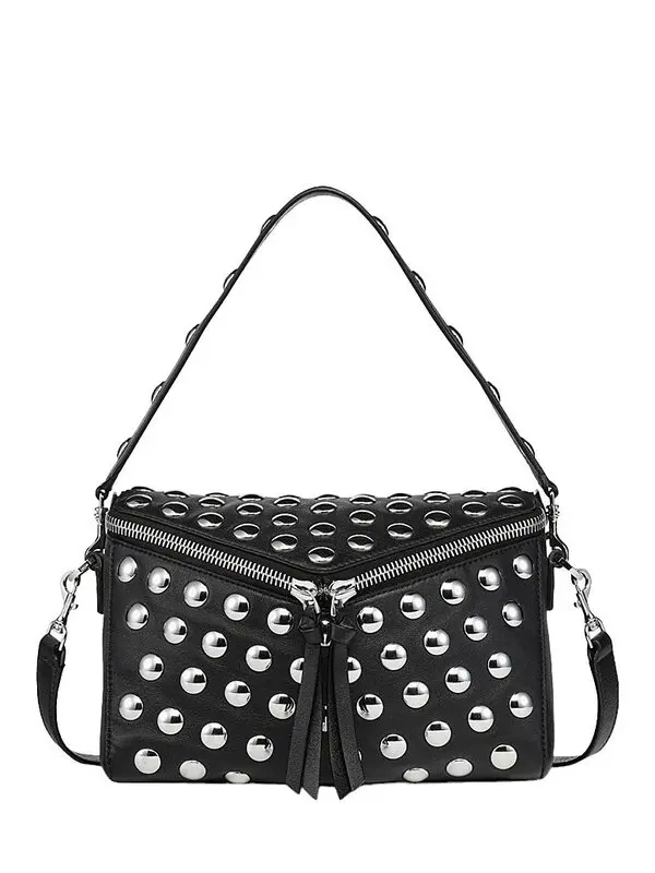 Mcm Aren Visetos Studded Crossbody Bag - Black