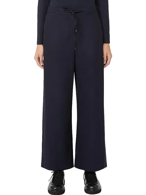 Max Mara Floria Stretch Wool-blend Flannel Trousers - Midnight Blue