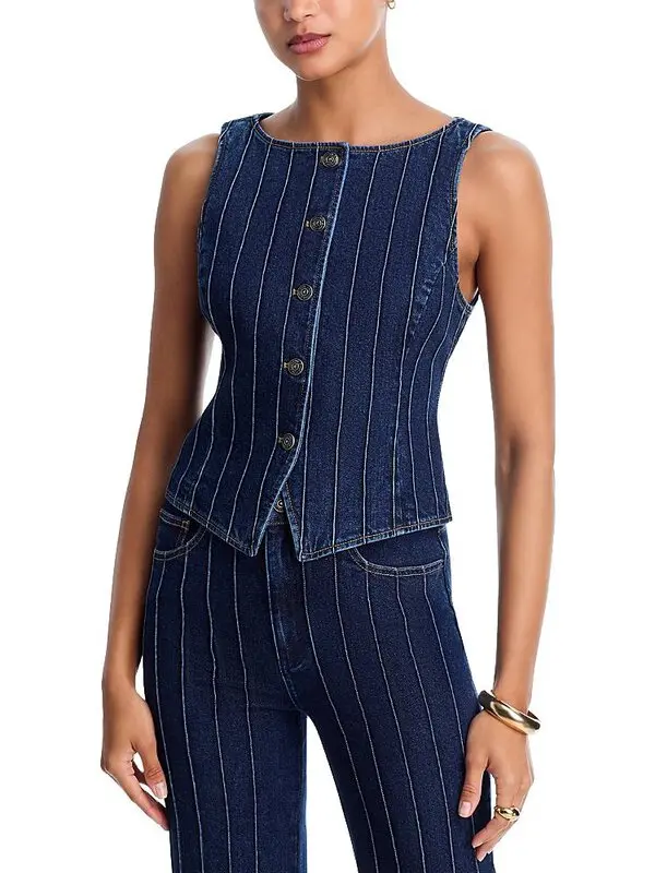 Cinq À Sept Denim Camen Pintuck Vest - Fontaine