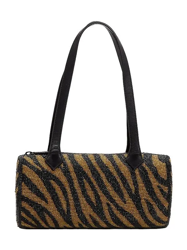 REFORMATION Aurora Embellished Shoulder Bag - Zebra