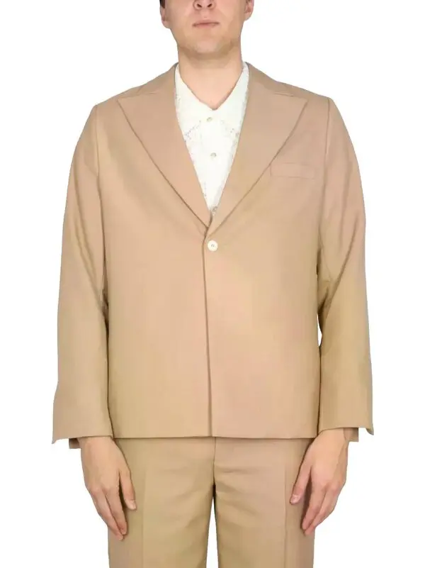 Séfr Single-breasted Jacket - Neutrals