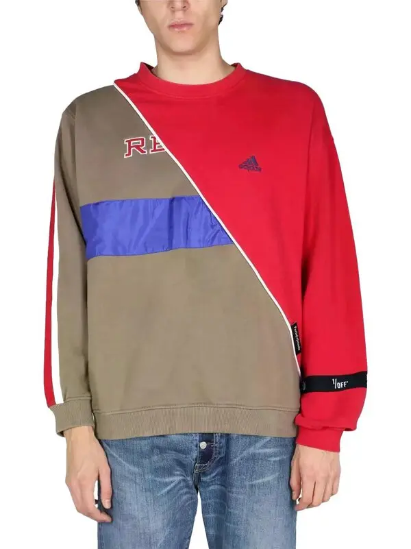 1/OFF Colourblock Logo Sweatshirt - Red