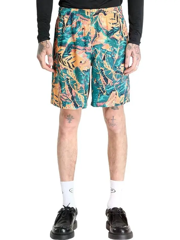 Adidas Floral-print Shorts - Green