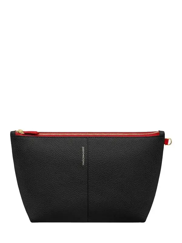 MAISON DE SABRE Medium Leather Flaire Pouch - Black