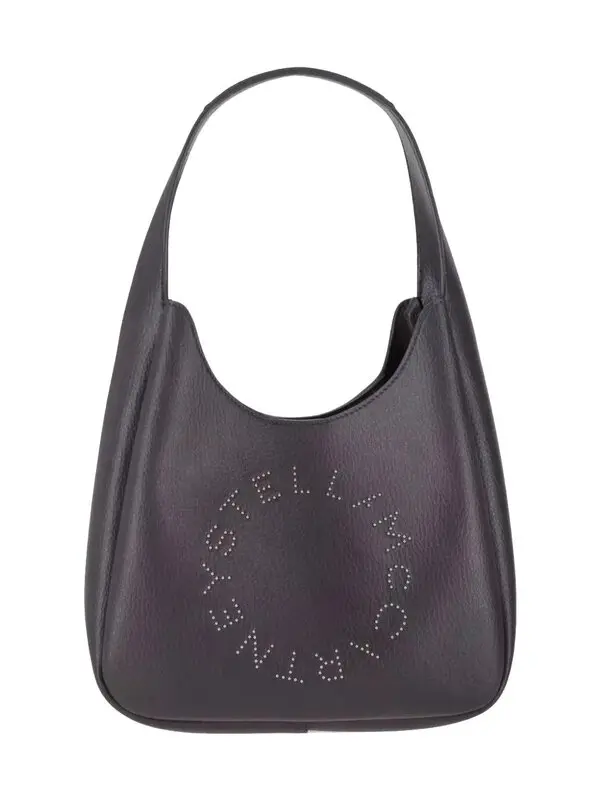 Stella McCartney Logo Studded Shoulder Bag - Grey