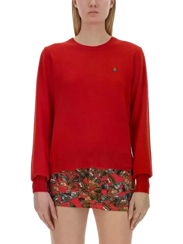 VIVIENNE WESTWOOD Orb Logo Sweater - Red
