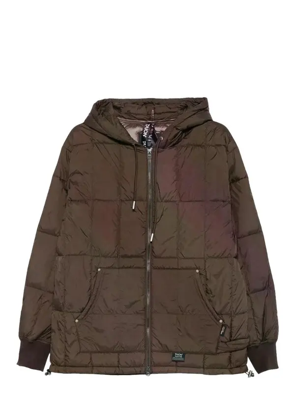 Taion Hooded Quilted Jacket - Brown