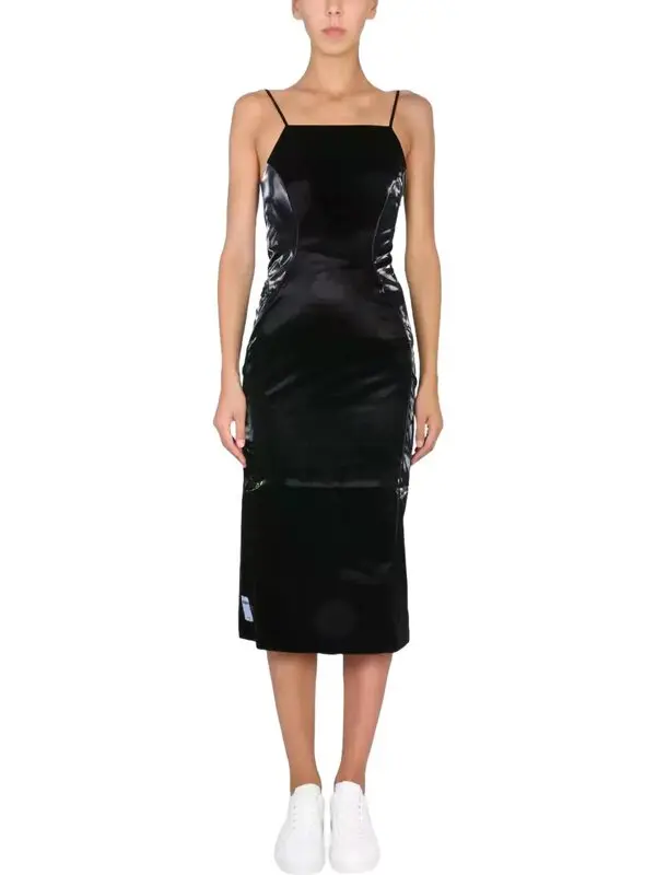 Alexander McQueen Square-neck Midi Dress - Black