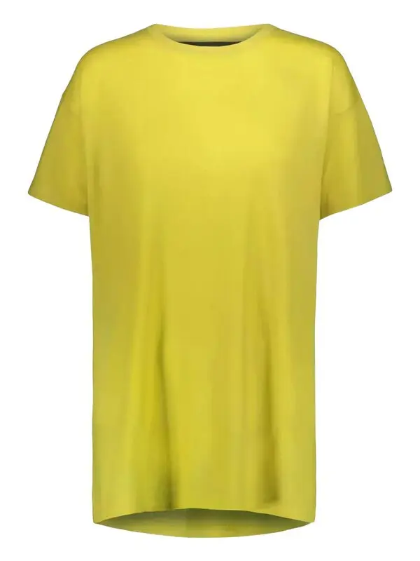 Frenckenberger Round-neck Ribbed Cashmere T-shirt - Yellow