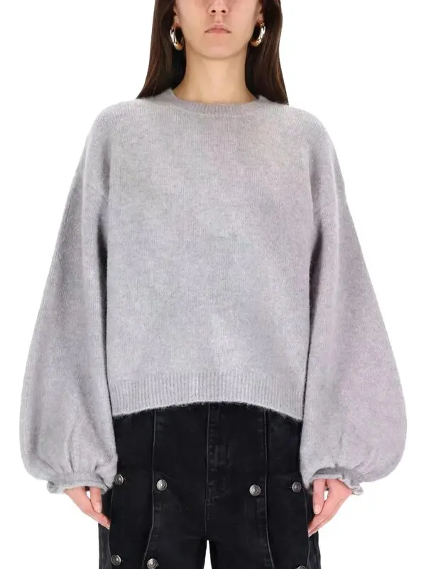 ROTATE BY BIRGER CHRISTENSEN Balloon-sleeves Sweater - Grey