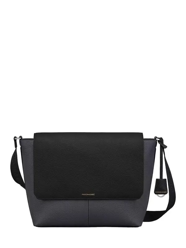 MAISON DE SABRE Leather Messenger Bag - Black