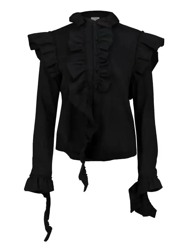 Vetements Ruffled Deconstructed Blouse - Black
