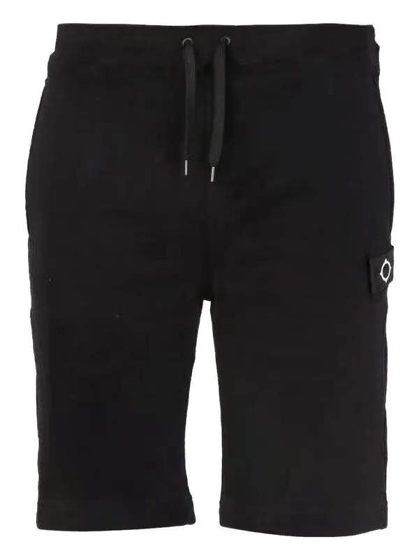 MA.STRUM Logo-patch Shorts - Black