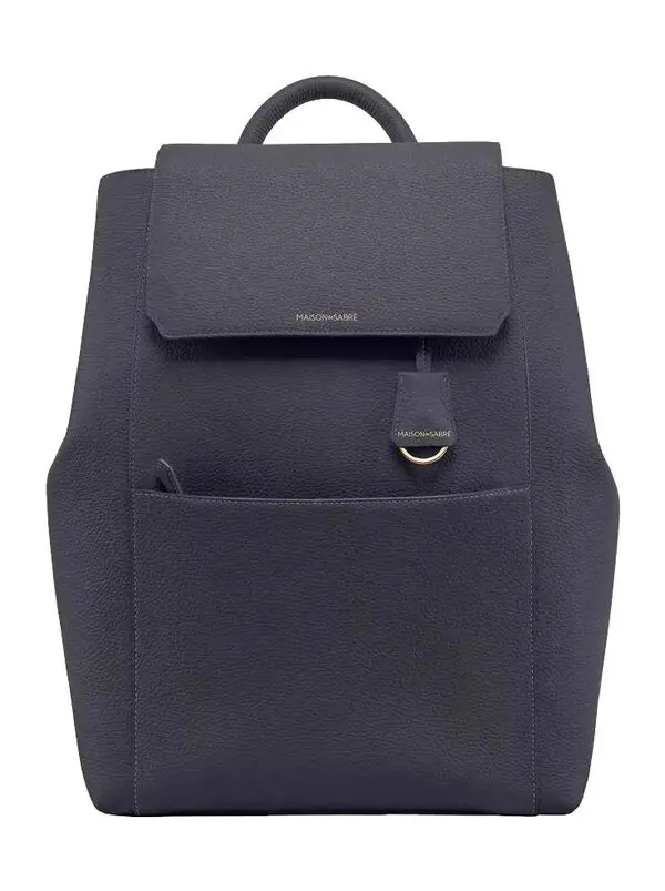 MAISON DE SABRE Leather Flap Backpack - Grey