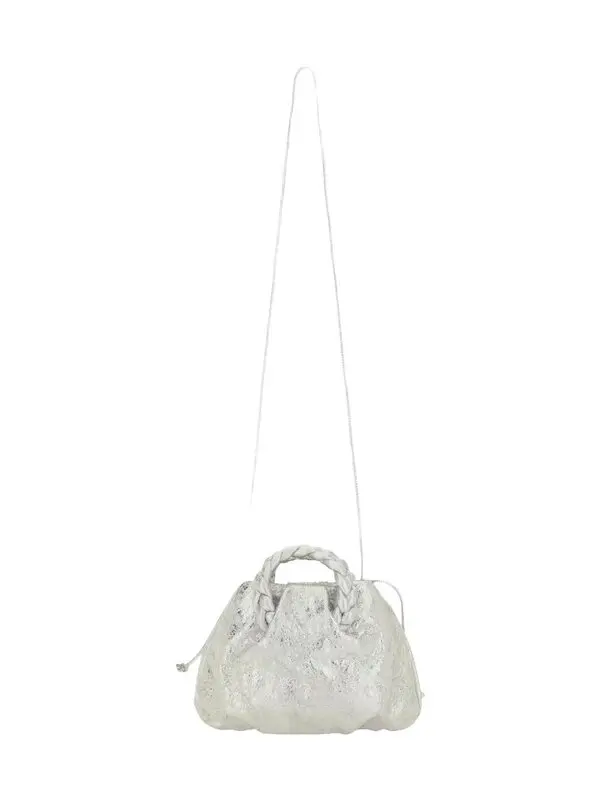 Hereu Braided Handle Tote Bag - Silver