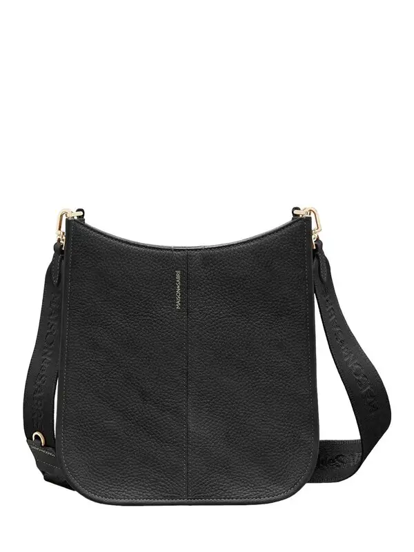 MAISON DE SABRE Leather Saddle Shoulder Bag - Black