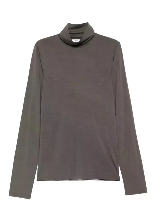 RIER Long Sleeve Wool Sweater - Grey